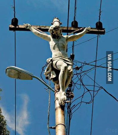 Jesus Christ Electrician - provider of positive energy! - 9GAG