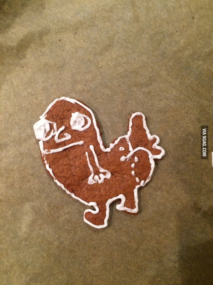 My girlfriend made a beautiful gingerbread dickbutt - 9GAG