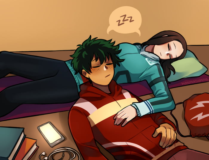 Deku and Momo sleeping together. - 9GAG
