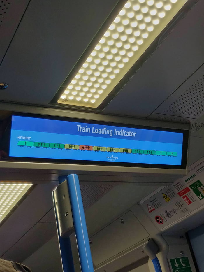 This train has a carriage load indicator - 9GAG