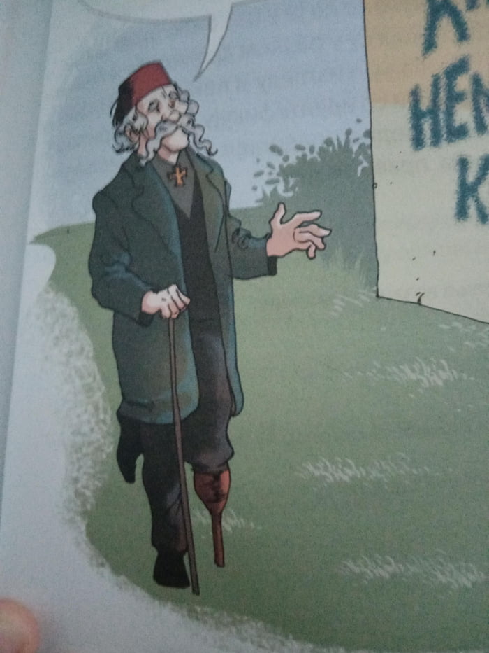 Vuk Karadzic with a stick on his right side, which is one where hes leg ...