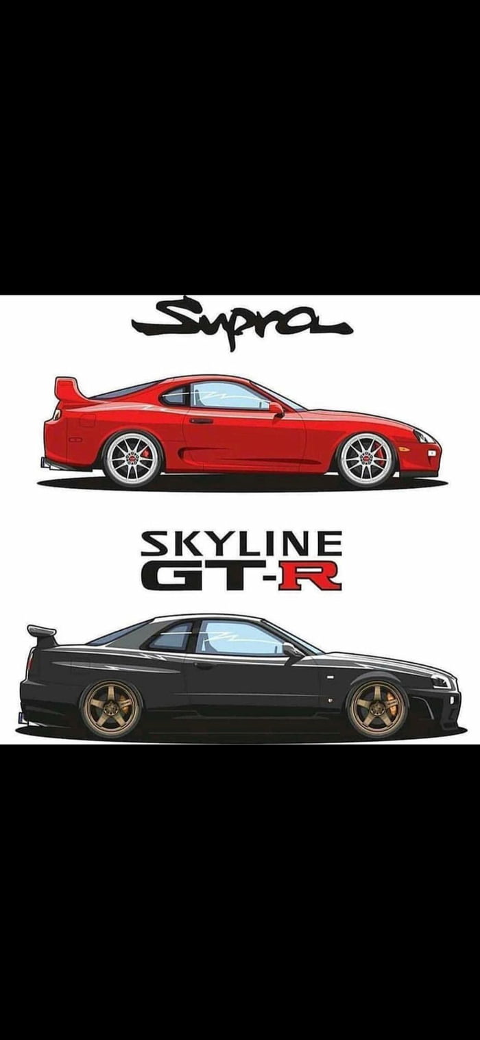 Toyota Supra vs Nissan GTR Toyota Nissan - 9GAG