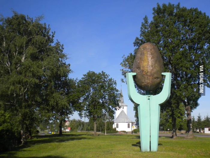 The biggest statue of potato in the world, and church. So Poland... - 9GAG
