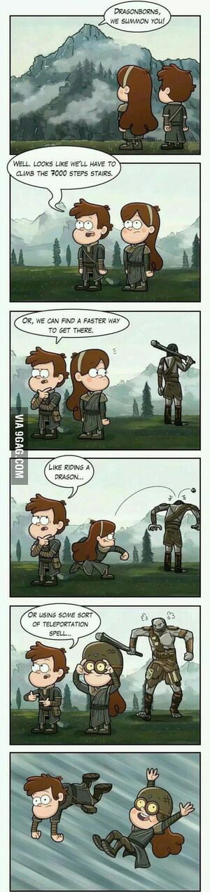 Skyrim and gravity falls crossover - 9GAG