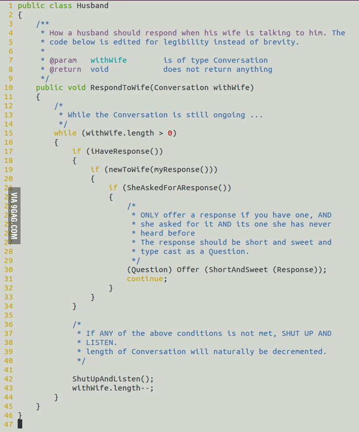 For all the programmers out there (who happen to be in a relationship ...