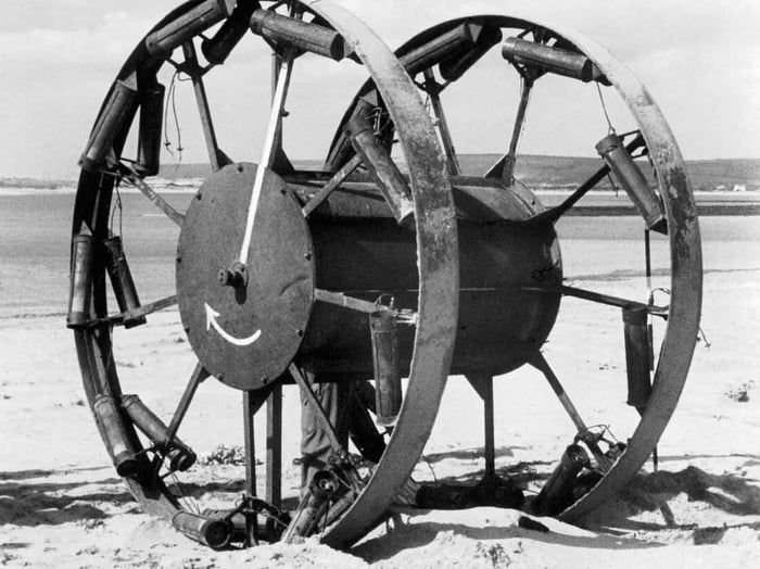 This rocket powered wheel is called a Panjandrum; it was developed by ...