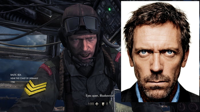 I played for the first time Wolfenstein: The New Order, and I think Fergus Reid looks like Hugh ...