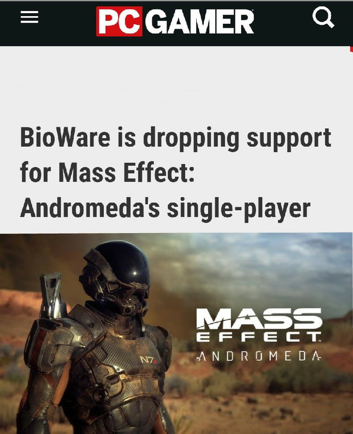 RIP Mass effect andromeda - 9GAG