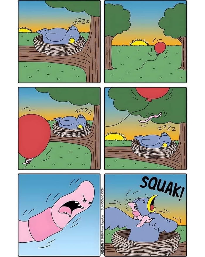 The early worm gets the bird. - 9GAG
