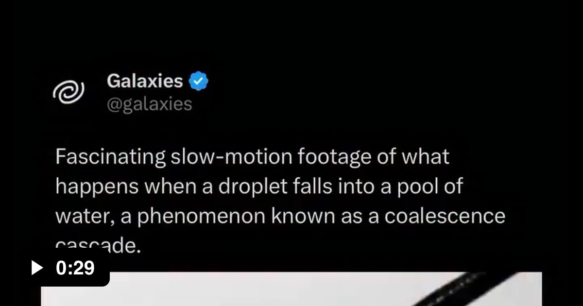 Coalescence Cascade phenomenon of a water droplet - 9GAG