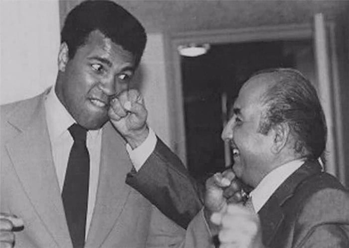 Mohammed Rafi meets Muhammad Ali, 1979 - 9GAG