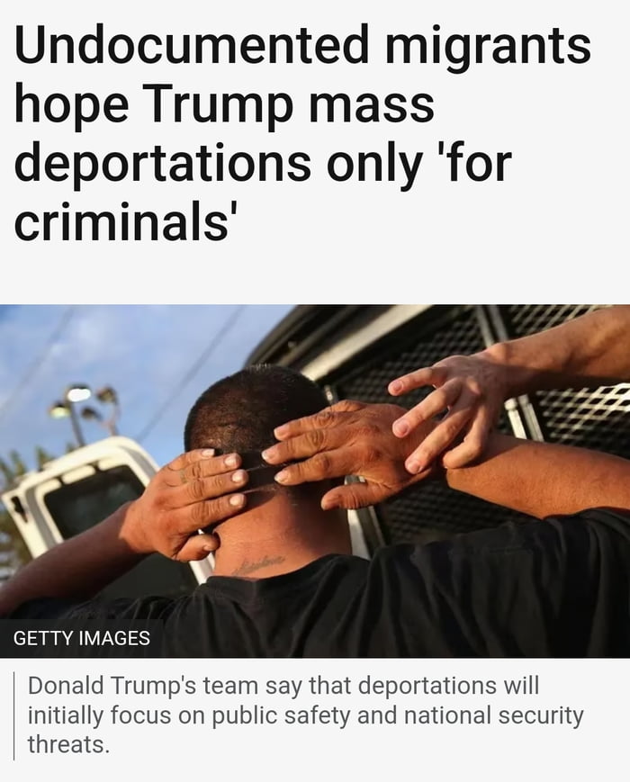 Because just being there illegally is apparently not a crime. - 9GAG