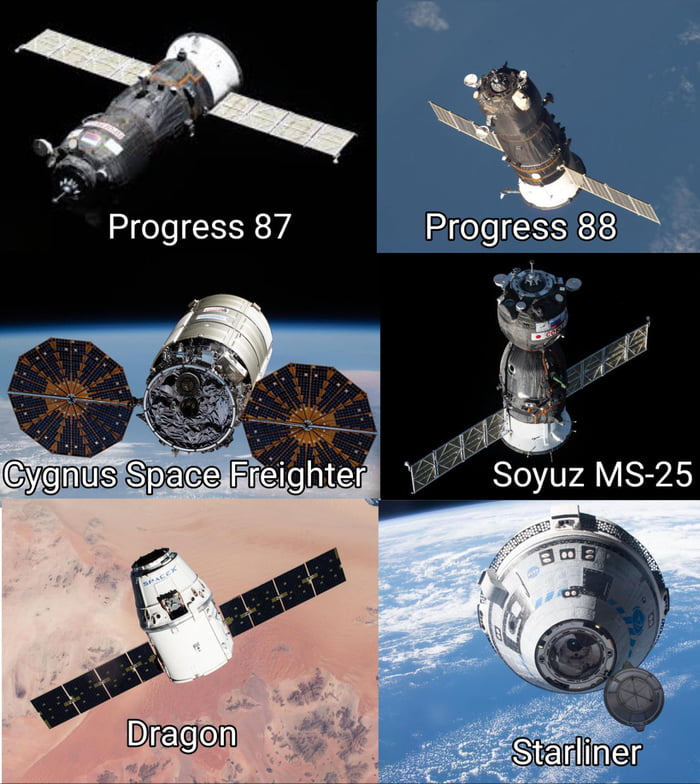 At this moment there are six different spacecraft docked at the ...