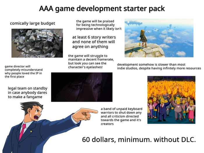 AAA game development starter pack - 9GAG