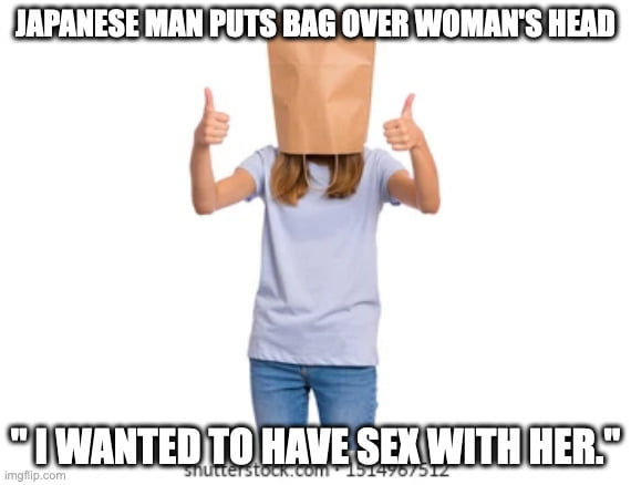 Japanese Guy Tries To Have Sex With Butterface Puts Bag Over Her Head