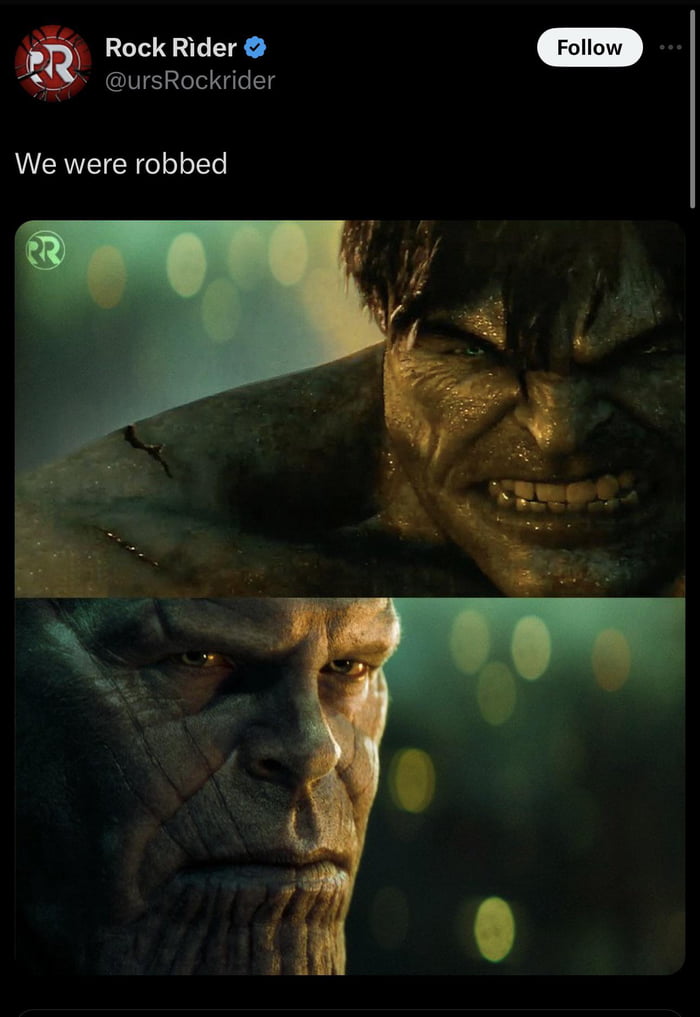 Lightskin stare Thanos. Bro would know he is messing with the wrong Hulk. - 9GAG