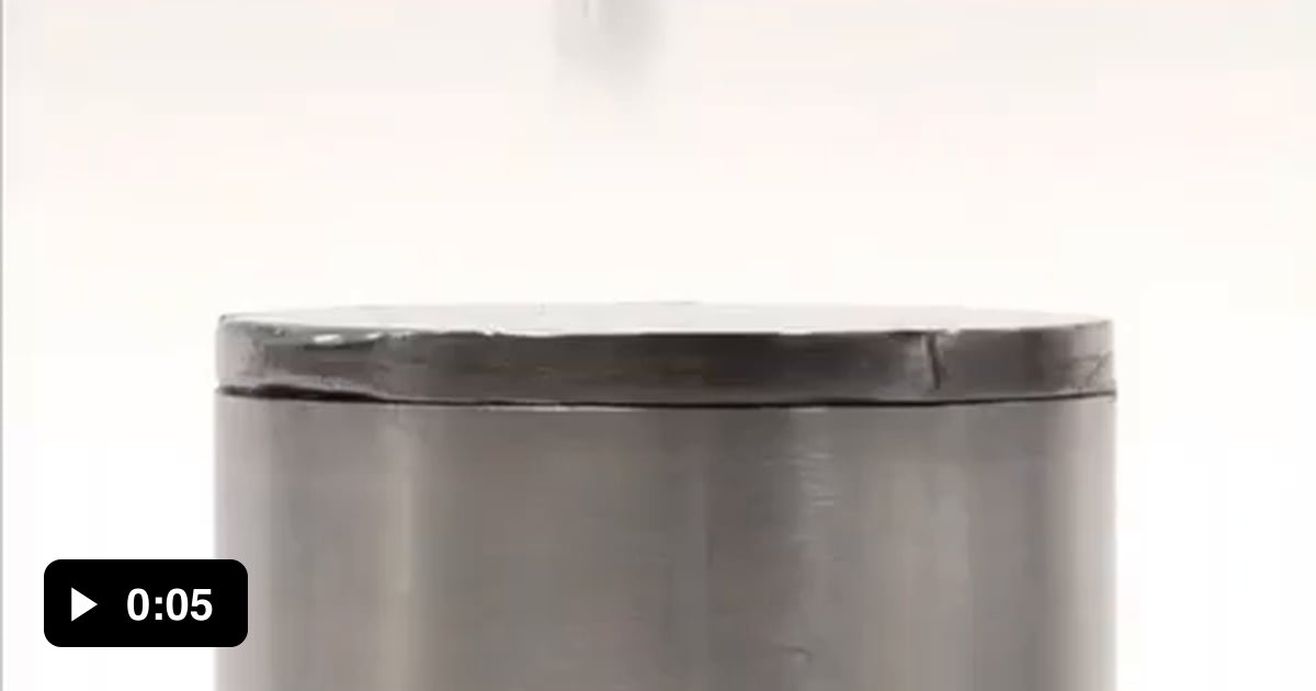 Metal ball bouncing between two Atomic trampolines (best with sound) - 9GAG