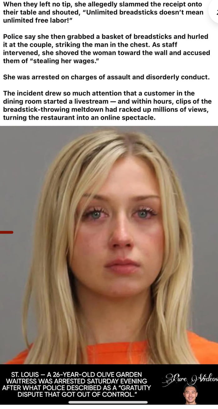 Olive Garden doesn’t feel like “family” so much anymore. Someone may need to fix her. - 9GAG