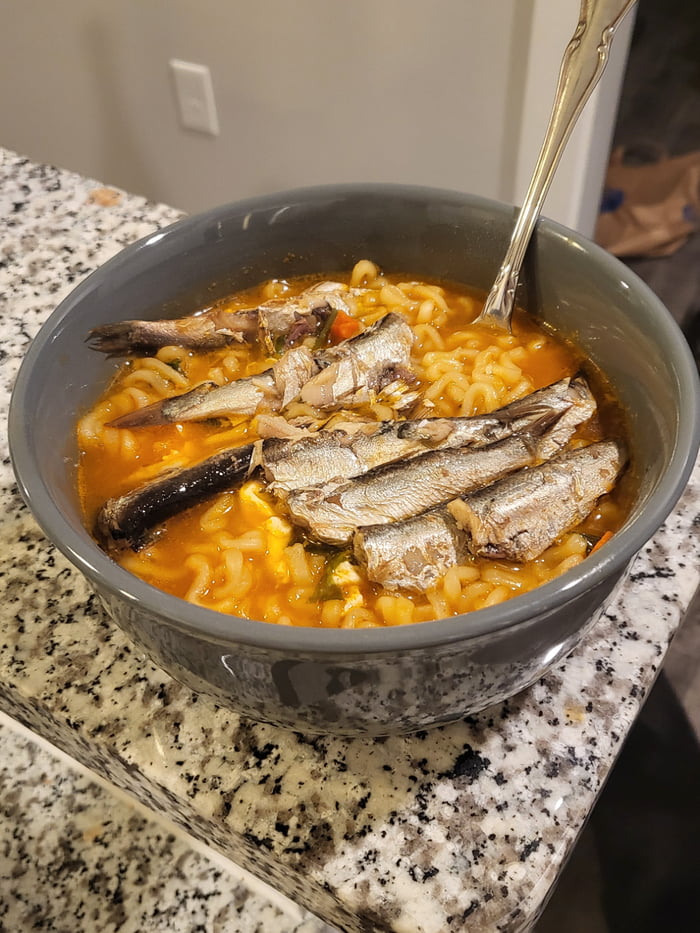 Spicy Seafood Ramen and Sardines - 9GAG