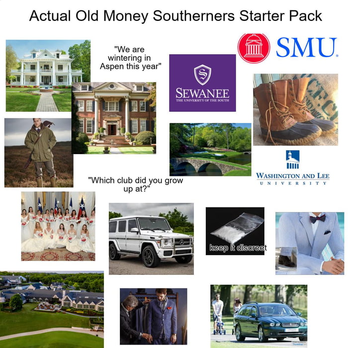 Actual old money southerners starter pack - 9GAG