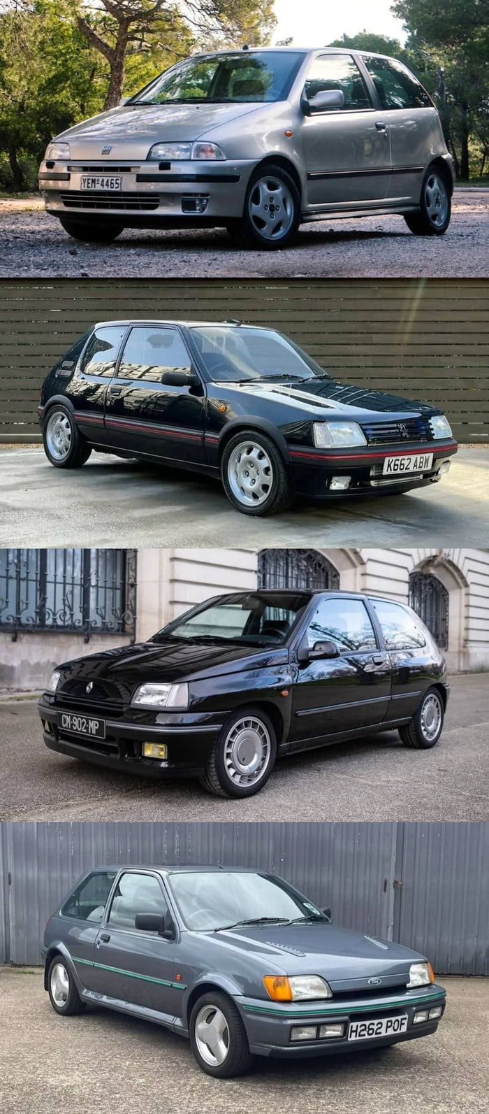 Hot hatchbacks from the 90s. Which one is your favourite? (Punto GT ...