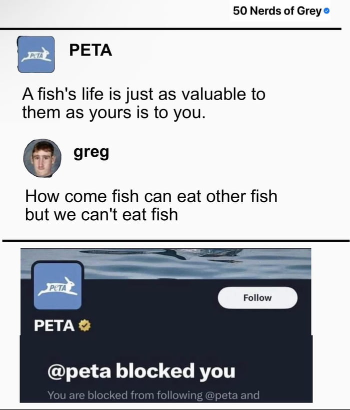 Greg asked the question PETA didnt want to answer. - 9GAG