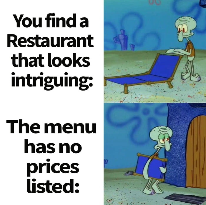 It should be illegal to not have prices on the menu - 9GAG