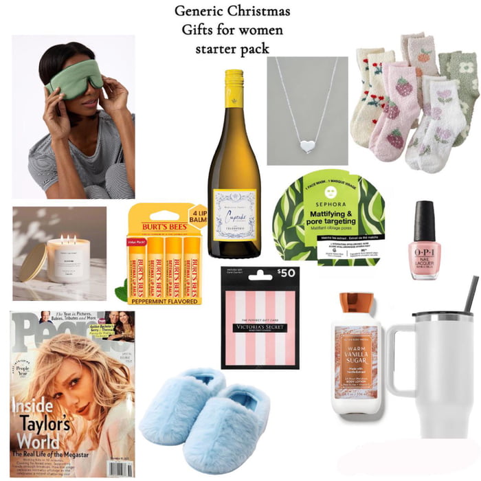 Generic Christmas gifts for women starter pack - 9GAG