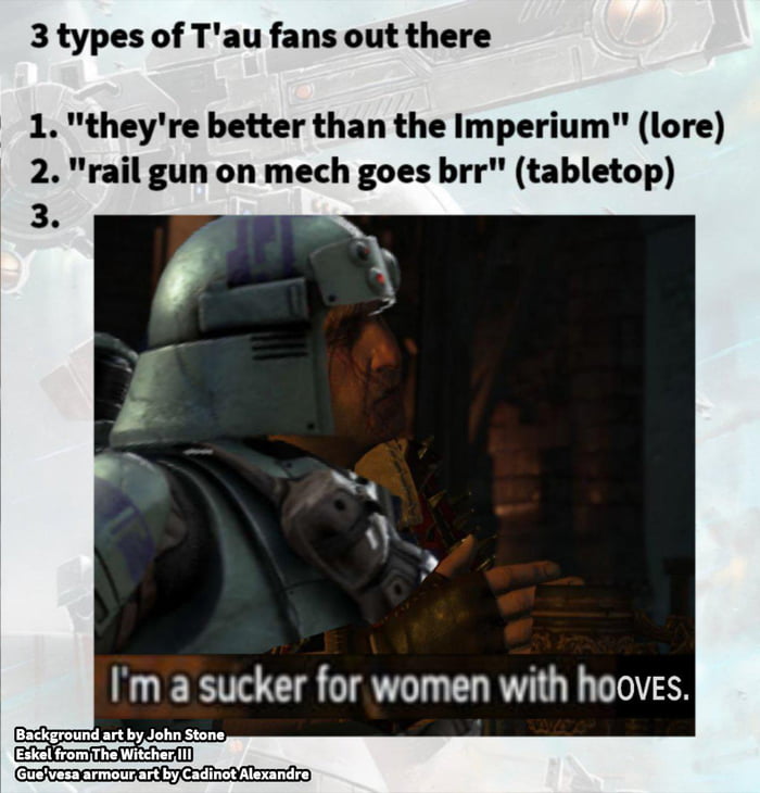 The guns are both lore and tabletop reasons, actually - 9GAG