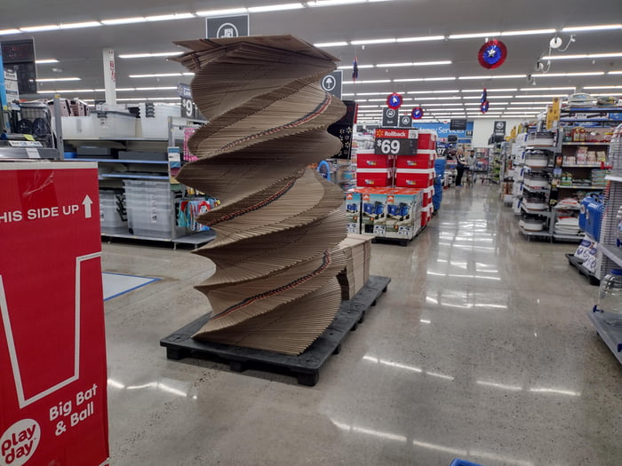 Stack of boxes at Walmart - 9GAG