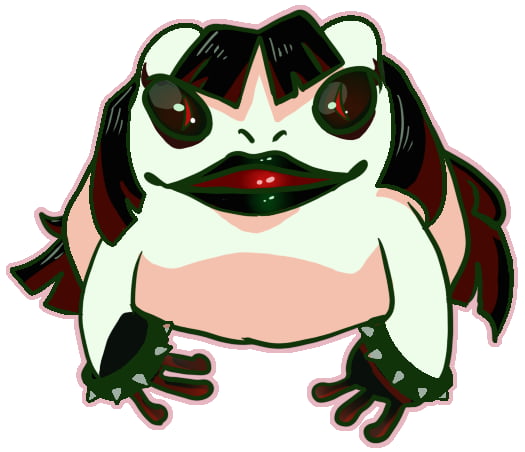 It's wednesday my dudes! Here's a goth frog for you! - 9GAG