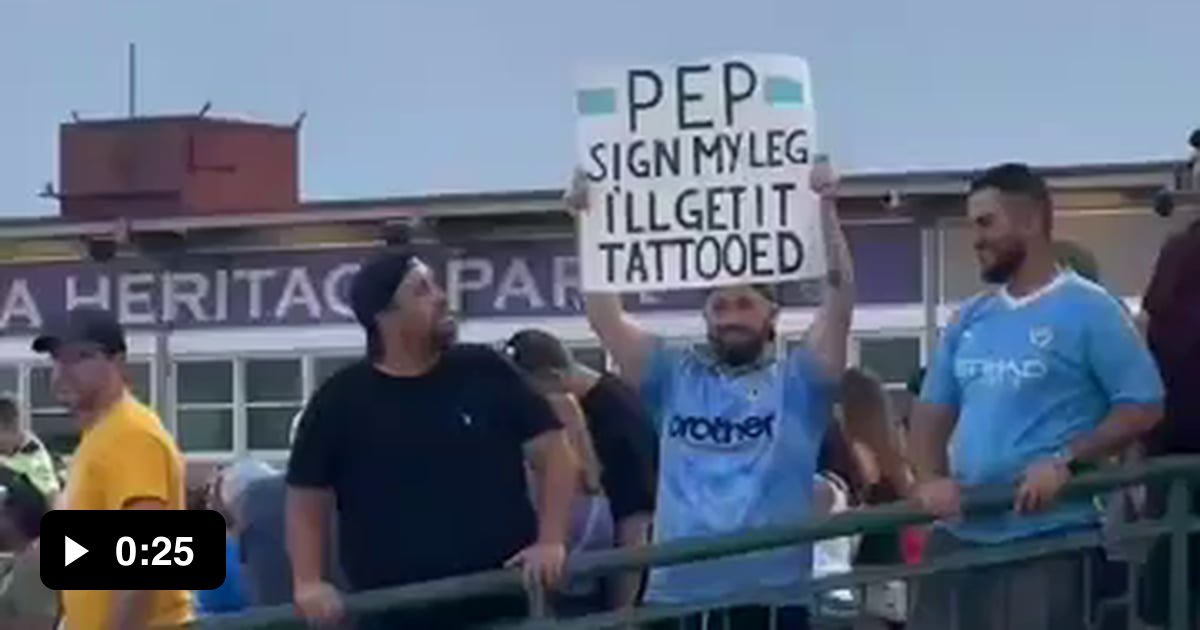 Pep Guardiola agreed to sign a fan's leg, so he could get his autograph ...