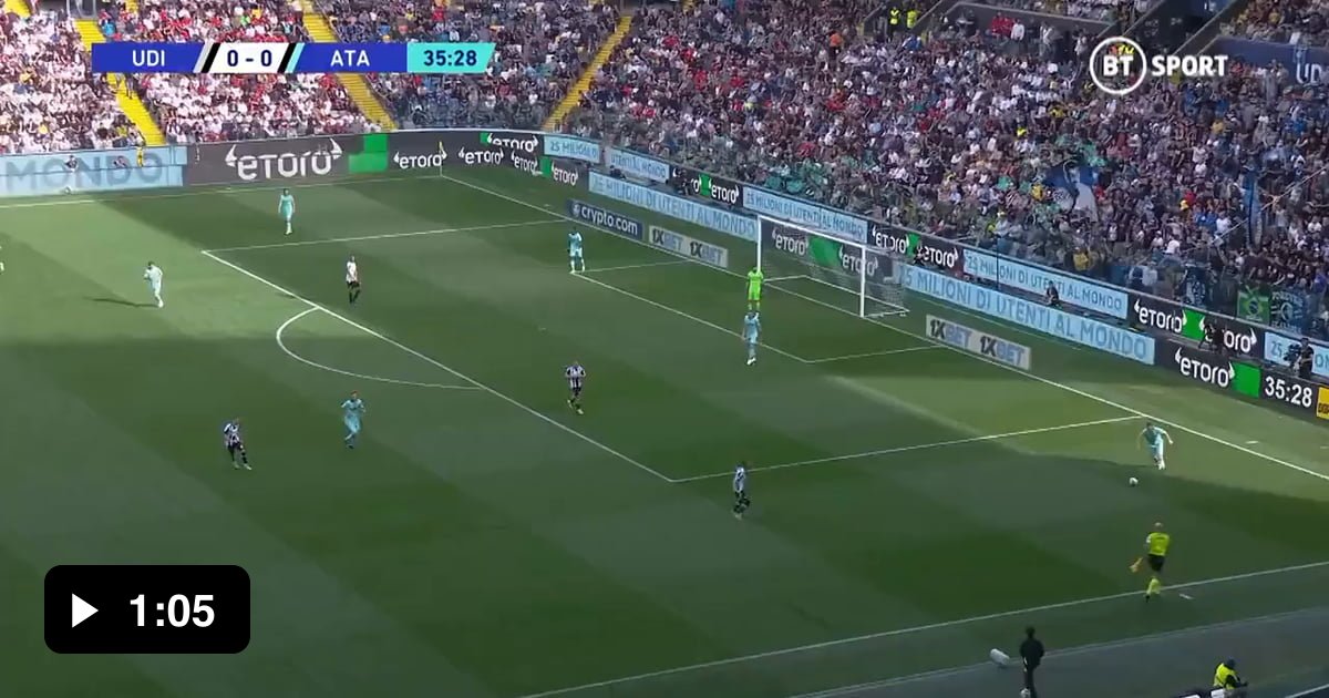 Ademola Lookman booked for mild celebration after scoring vs Udinese - 9GAG