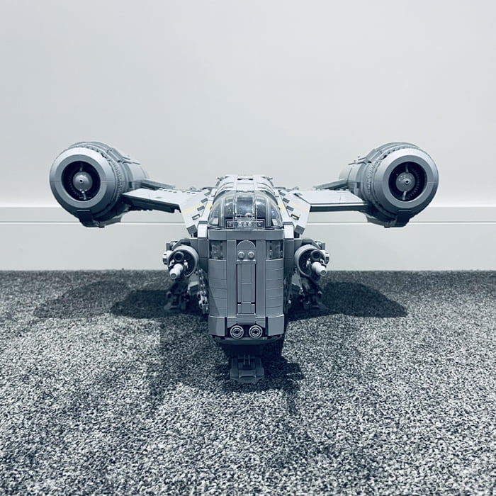 Working on a little mod to add the upward angle to the wings on the UCS Razor Crest - 9GAG