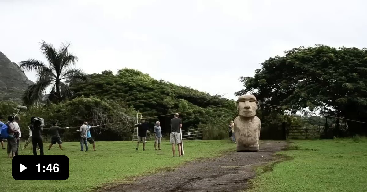 This is how the Polynesians in the Easter Island move Moai statues with ...