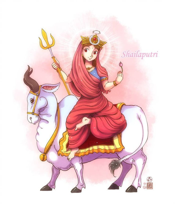 Day 1/9 - Shailaputri (शैलपुत्री) - is the daughter of the Mountain ...