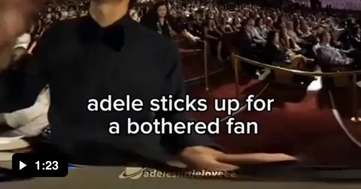 Adele stops in the middle of a performance to defend a fan - 9GAG