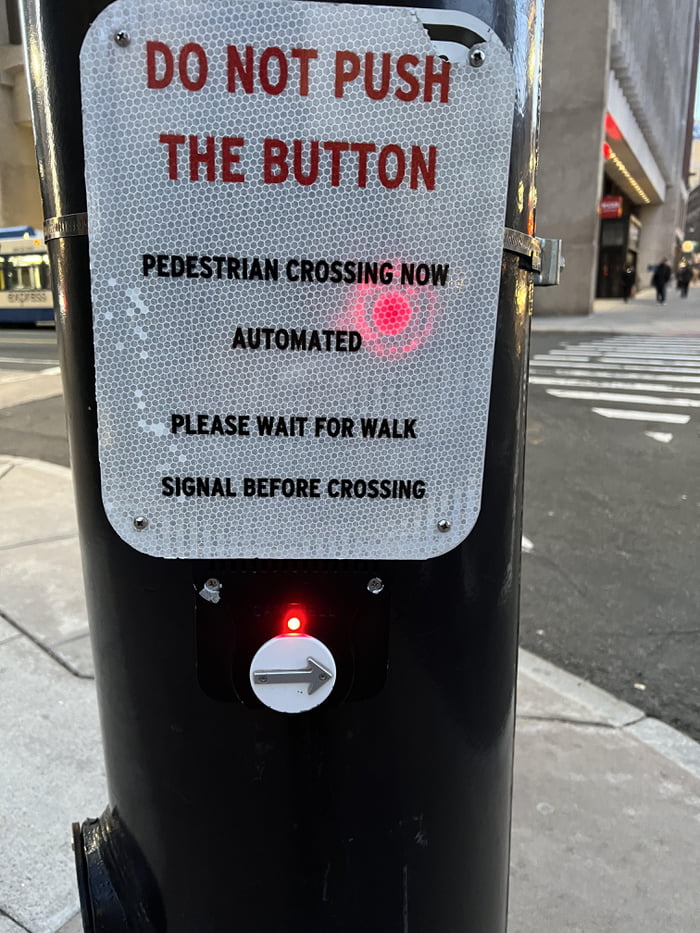 Why do you put in a button that does not need to be pushed? - 9GAG