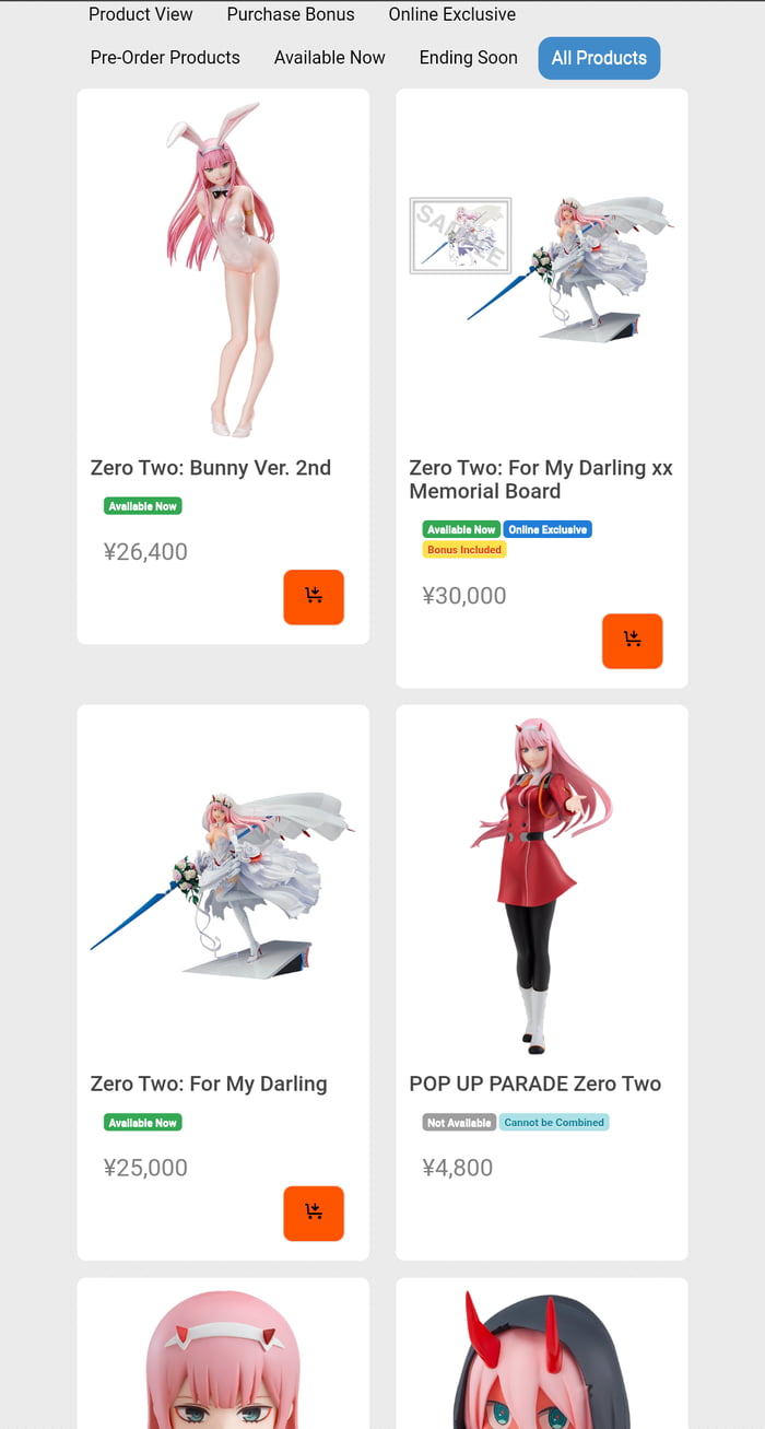 For those who missed out, Zero Two Wedding version is available on GSC Global with and without ...