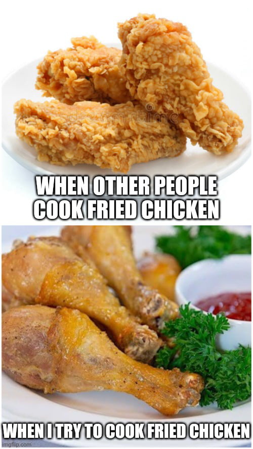 I mean, I even followed the instructions behind the box of the crispy ...