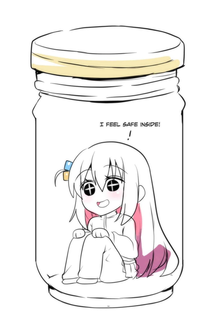 Bocchi in the jar. I hope nothing wacky and uncharacteristic happens. - 9GAG