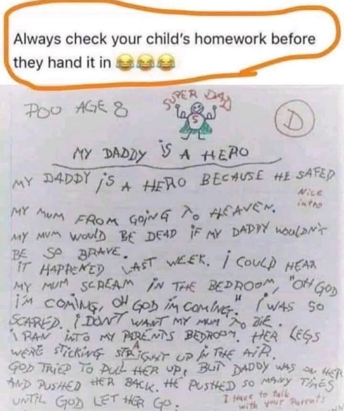 Always check your child's homework - 9GAG