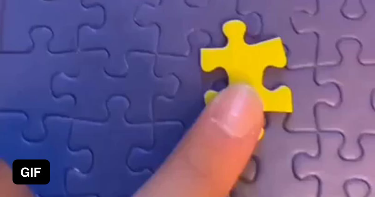 Placing in place the last piece of a jigsaw puzzle - 9GAG