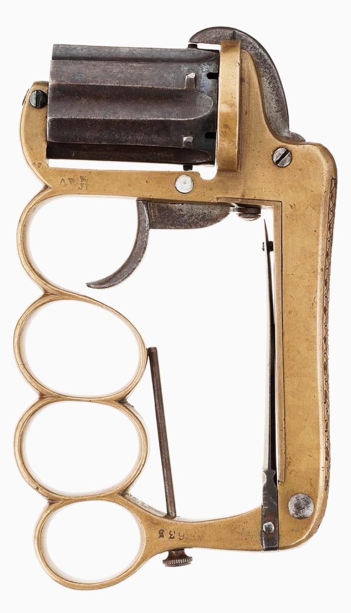 Apache brass knuckle revolver, early 1900s - 9GAG