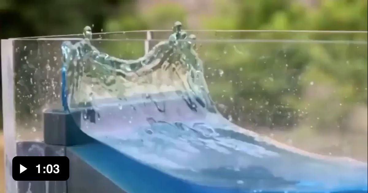 Wave tank demonstration showing the impact of coastal defense on flood ...