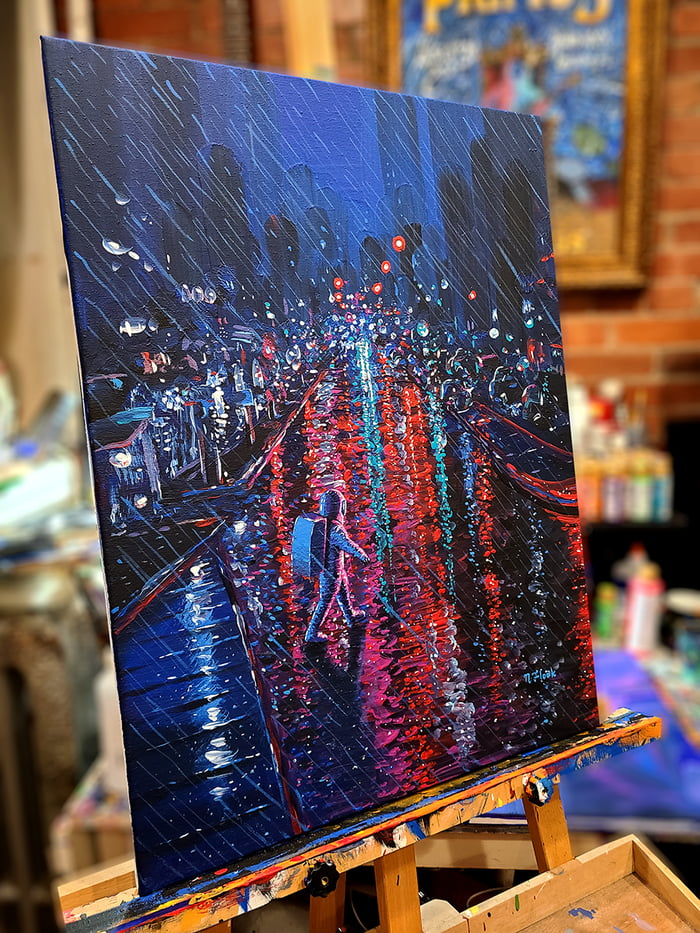 I think I just painted my best astro painting. - Flooko - 9GAG