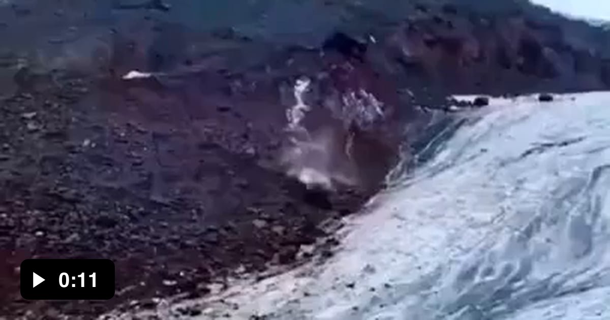 Boulder falling down the mountain - 9GAG