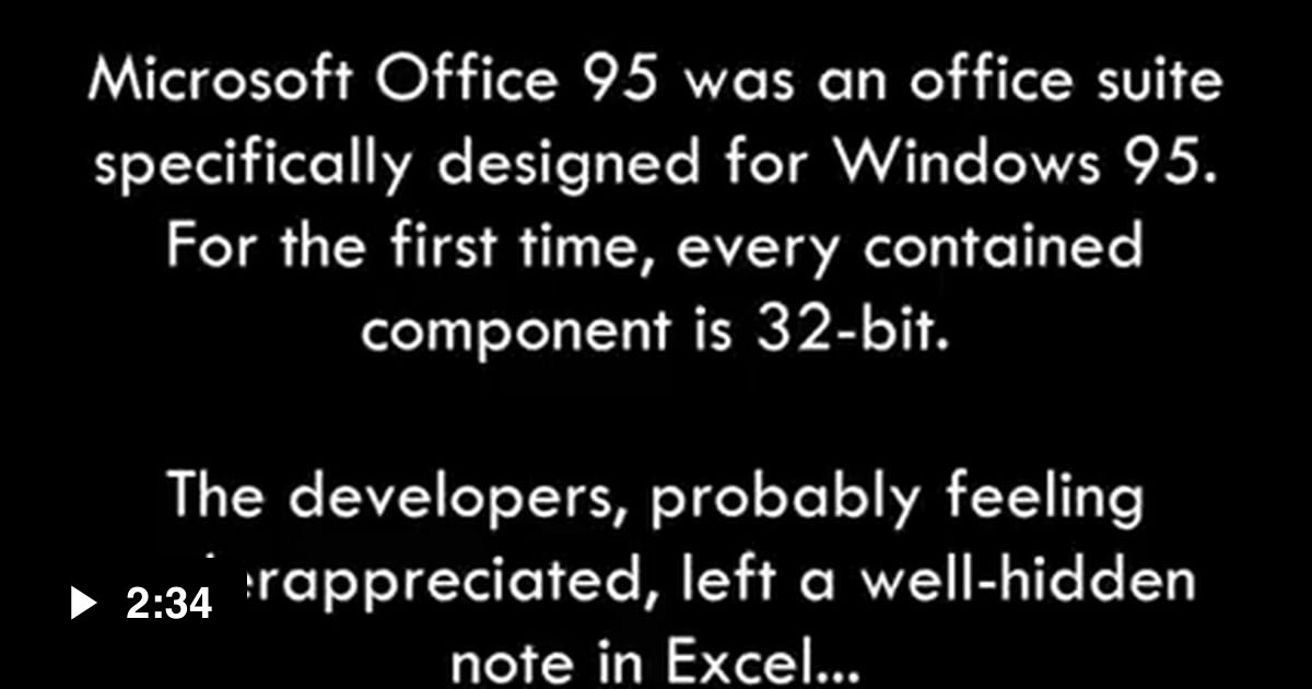 Easter Egg In Microsoft Excel Office Suit 95 Hall Of Tortured Souls 9GAG easter-egg-in-microsoft-excel-office-suit-95-hall-of-tortured-souls-9gag