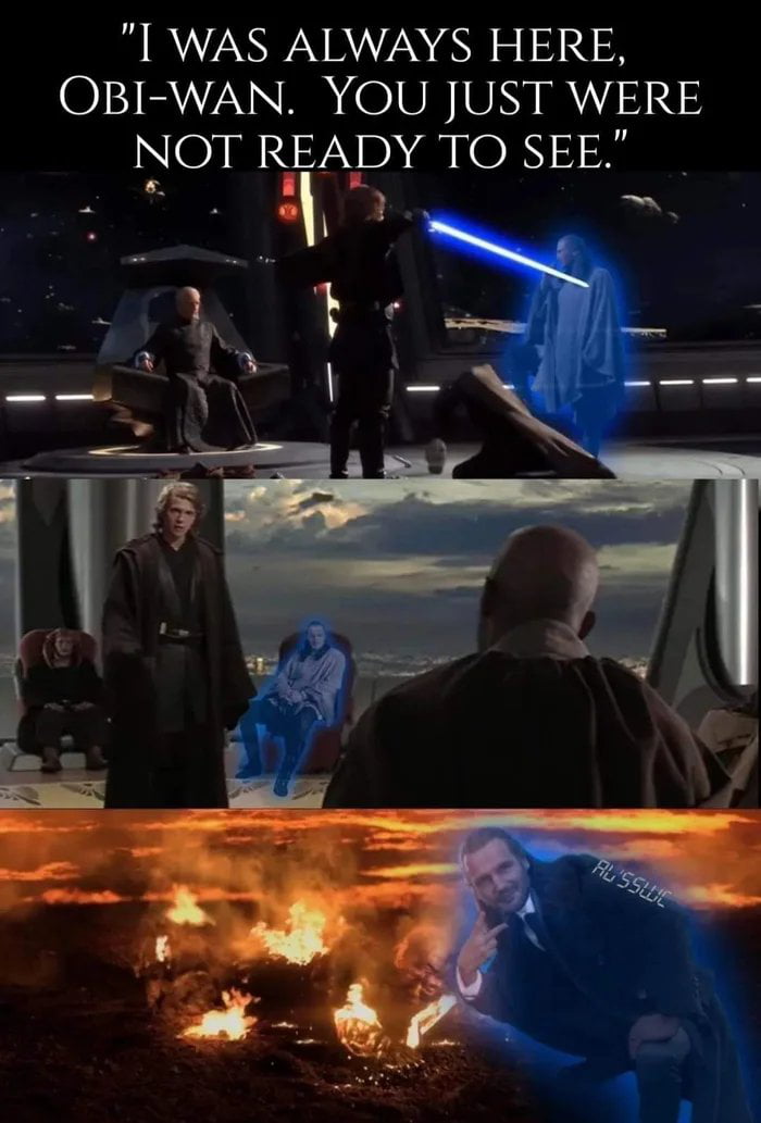 Qui-Gon Jinn's force ghost is watching you - 9GAG