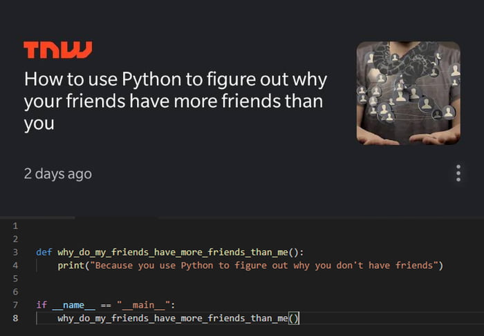 Python is such a powerful language. - 9GAG